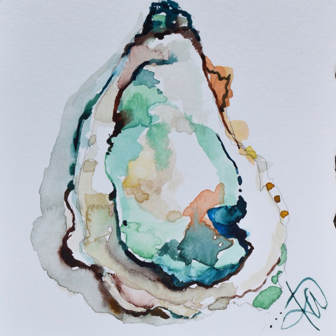 Coastal Oyster Print Set | Etsy