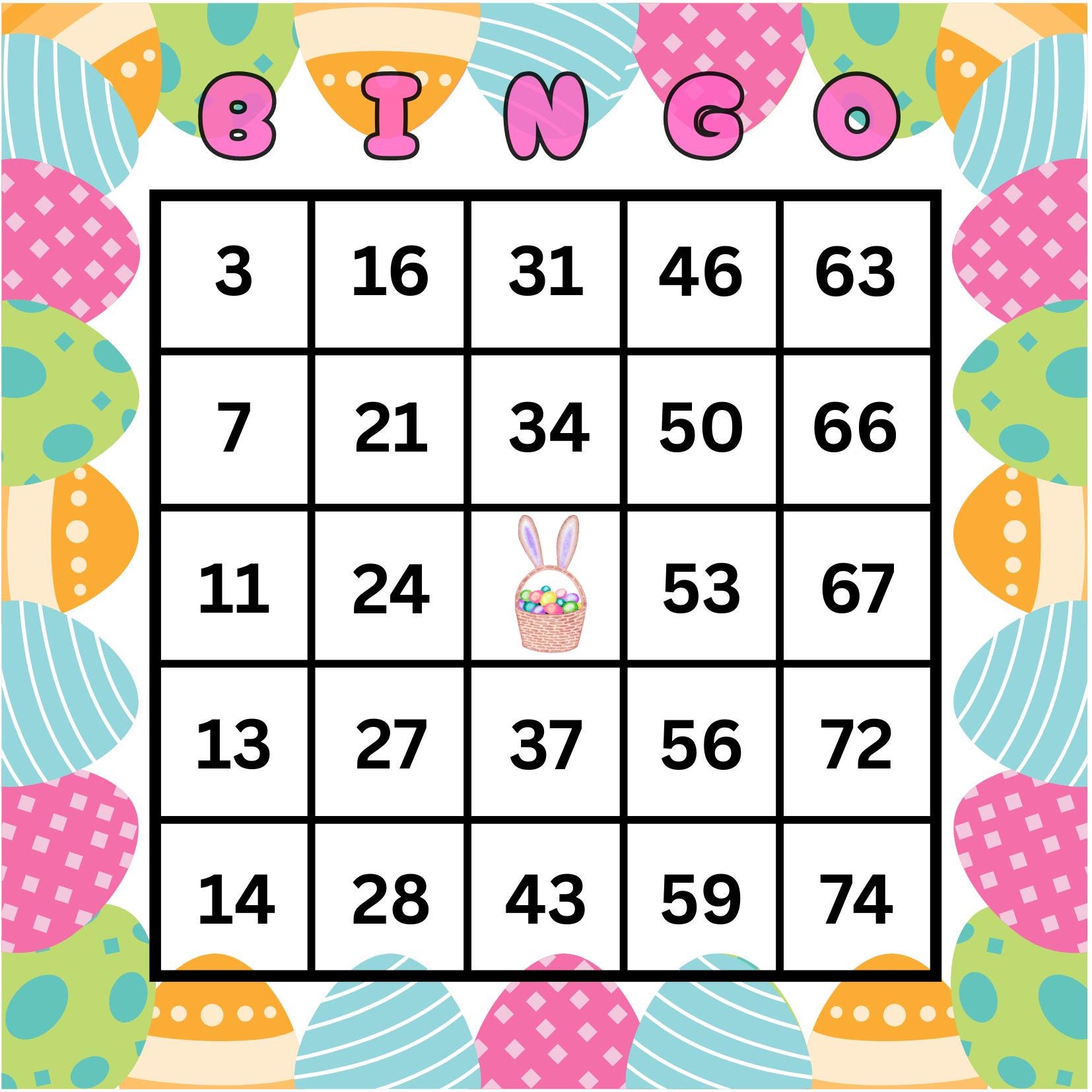 Printable Easter Bingo - Etsy