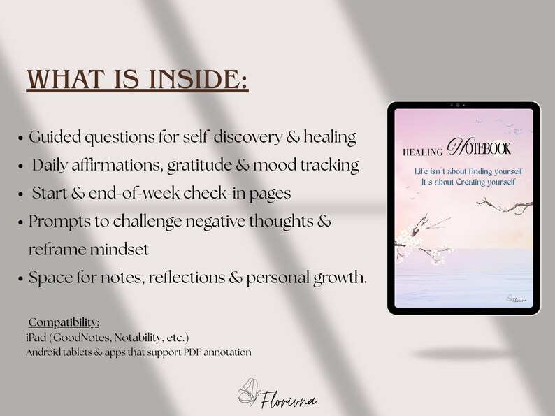 Digital Healing Notebook for Goodnotes | Self Care Journal | Mental ...