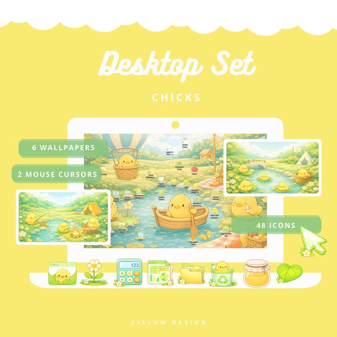 Cute Chicks, Animated Wallpapers, Icons, Desktop Theme, Kawaii ...