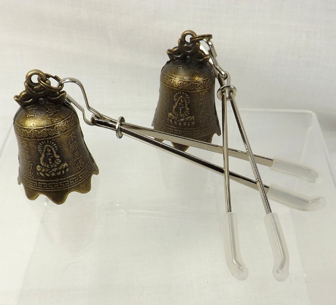 BDSM Gift Tweezer Clamps With Large Bells Nipple Clamps Mature Bdsm ...