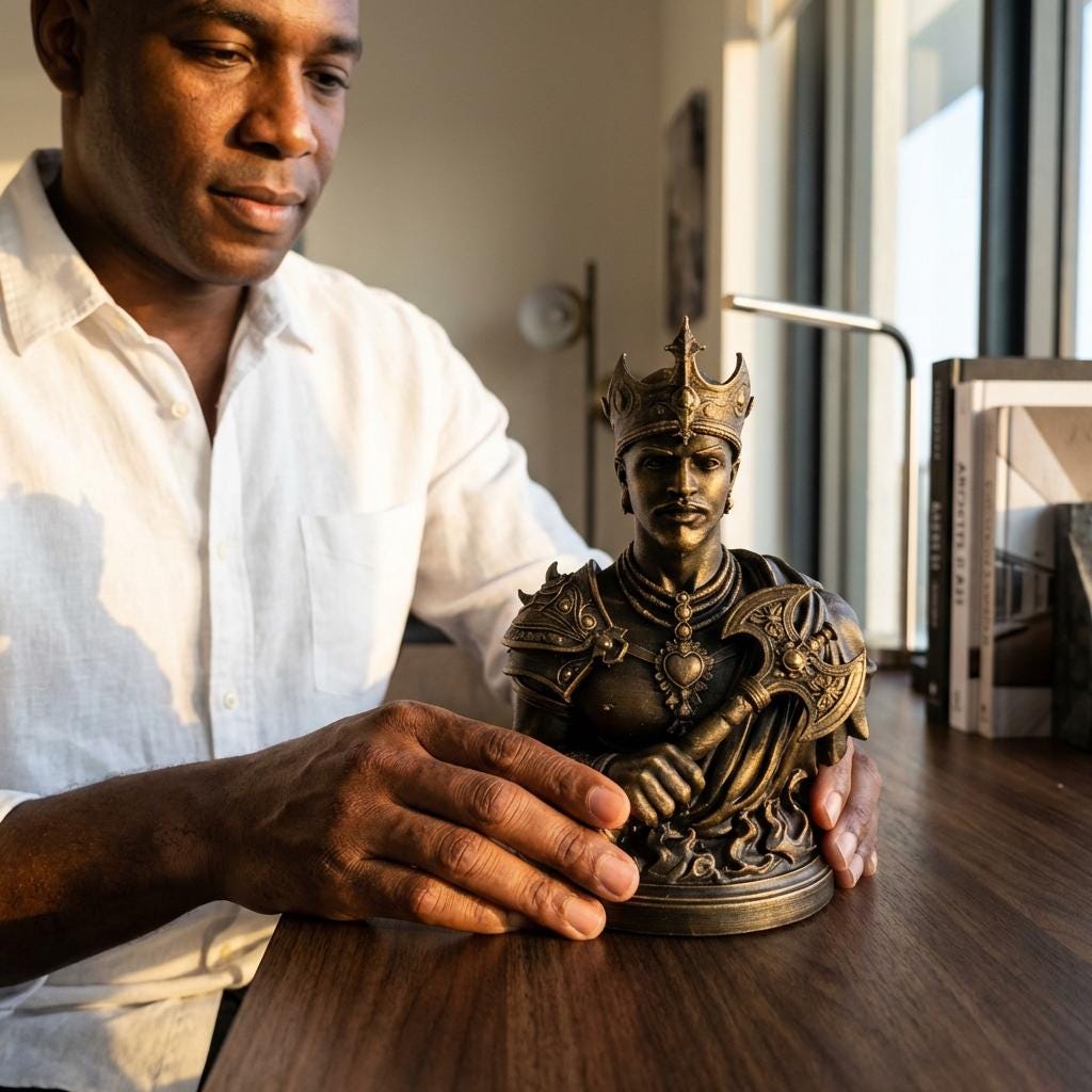 Shango Statue for Justice & Strength | Warrior King Sculpture, Yoruba ...