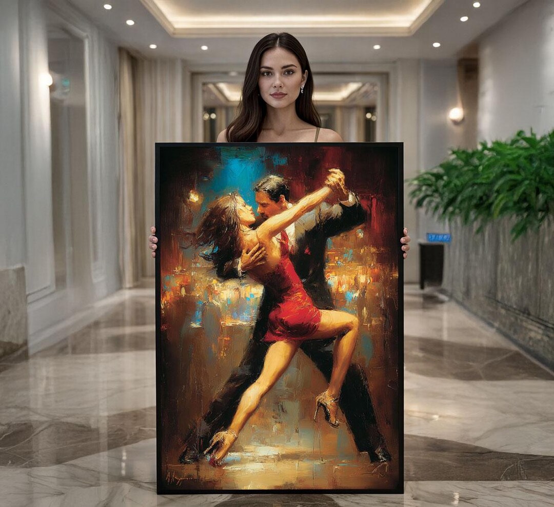 Passionate Tango Dance Canvas Art Print, Vibrant Home Decor - Etsy