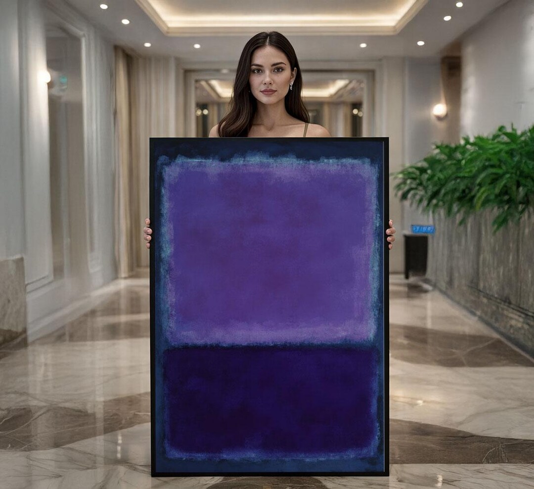 Mark Rothko Purple Patina Blue Canvas Minimalist Color Field Art - Etsy