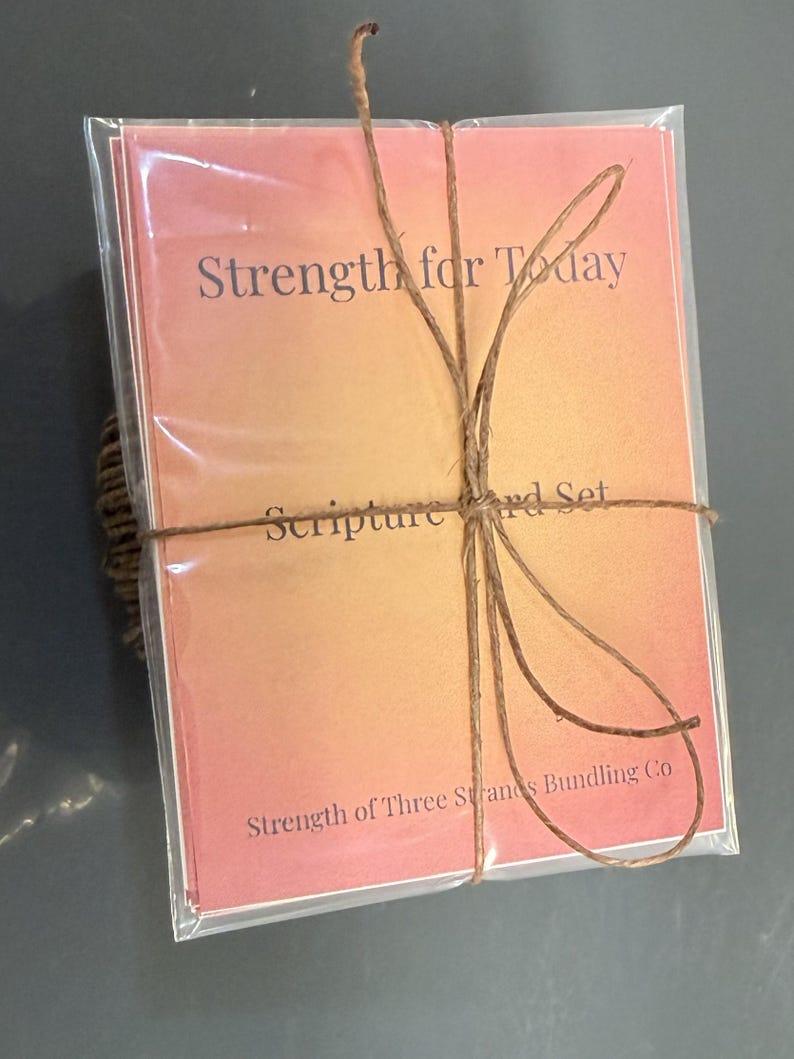 Strength for Today Scripture Cards | KJV Bible Verse Encouragement - Etsy