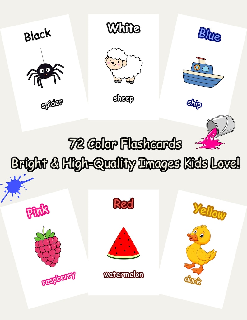 Learn Colors Book for Toddlers Bundle | Printable Color Learning PDF ...