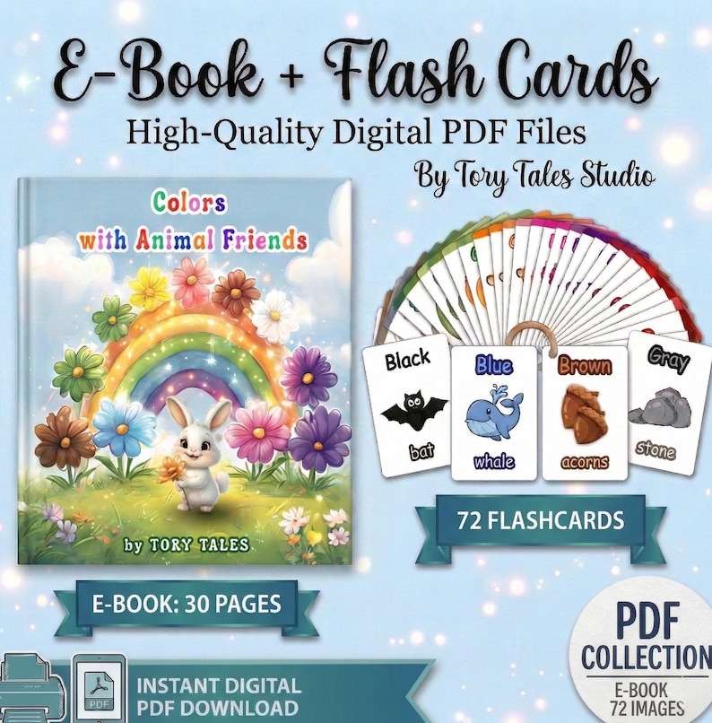 Learn Colors Book for Toddlers Bundle | Printable Color Learning PDF ...