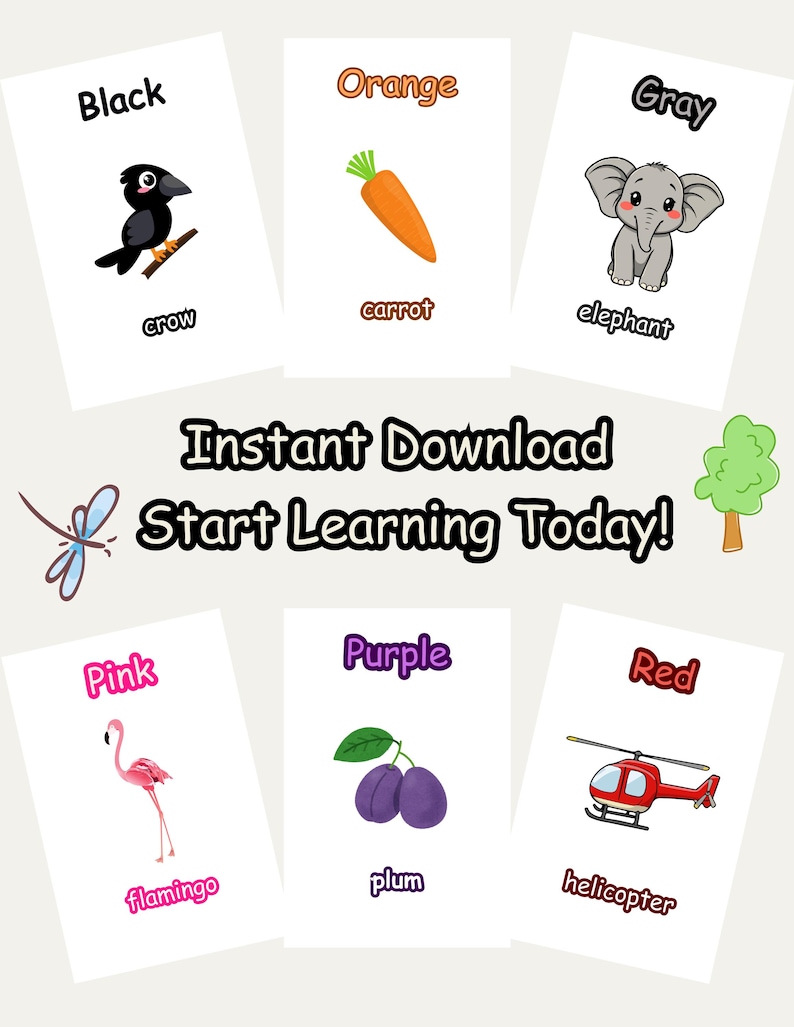 Learn Colors Book for Toddlers Bundle | Printable Color Learning PDF ...