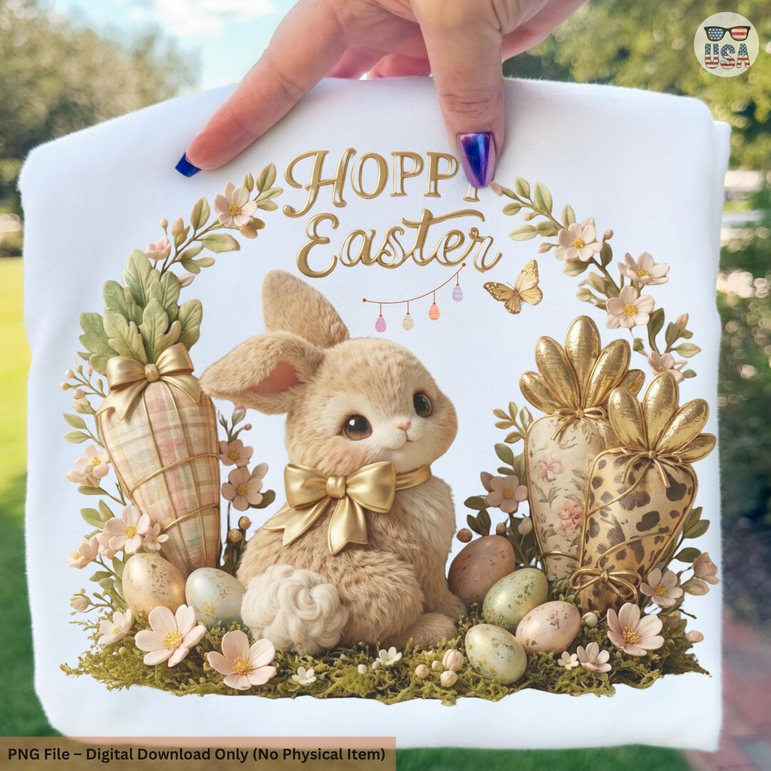 Hoppy Easter Bunny PNG, 3D Clipart, Eggs Carrots (digital Download) - Etsy