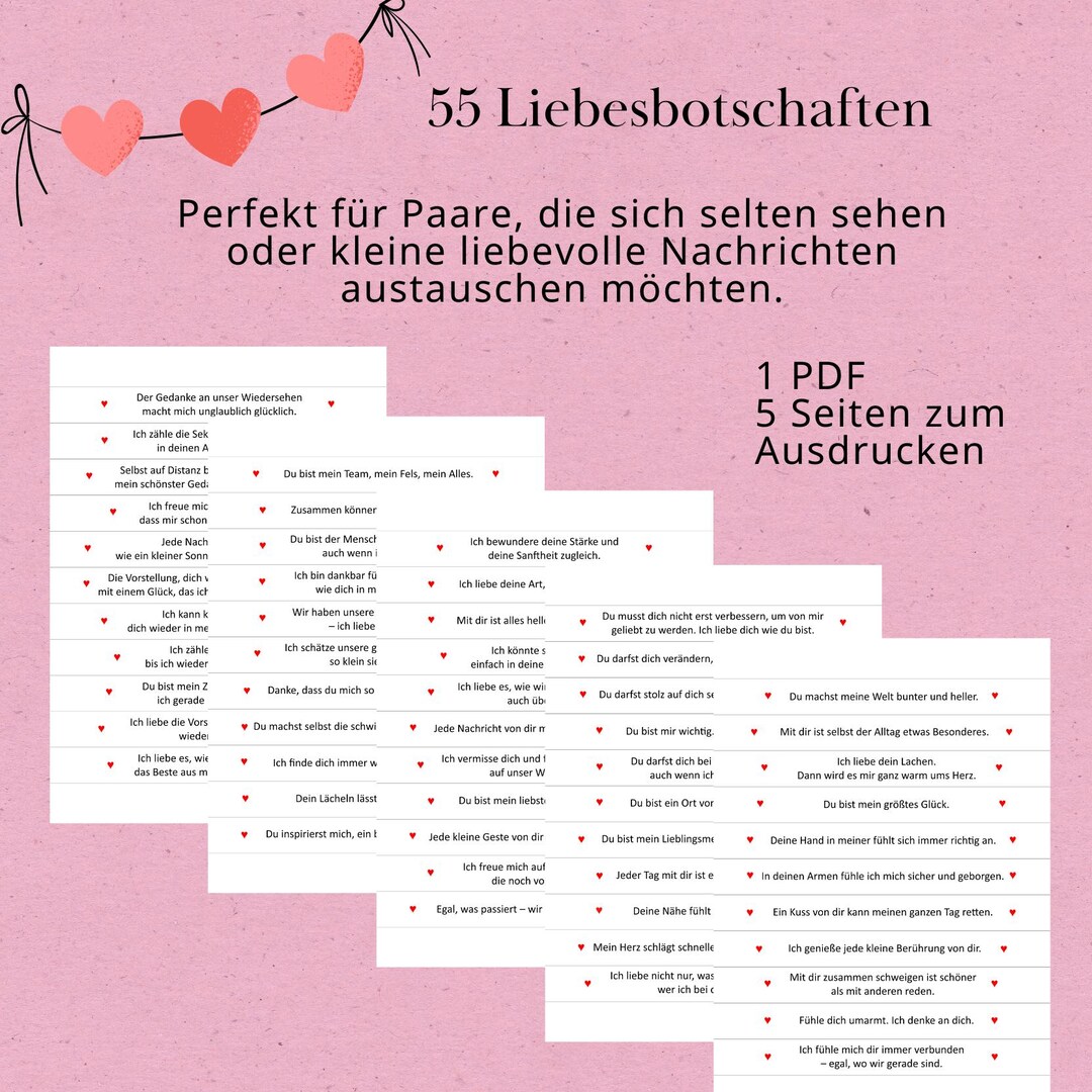 55 Love Messages | Love & Warm Words | Valentine's Day | Printable ...