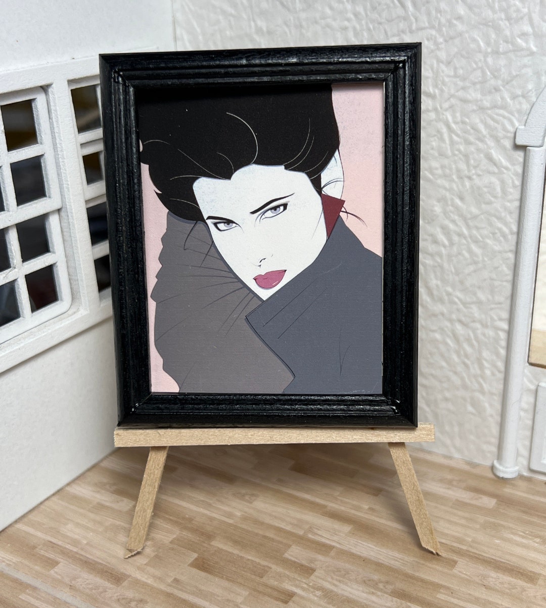 Miniature Dollhouse Room Box Wall Art Print Painting Print Nagel 80's ...