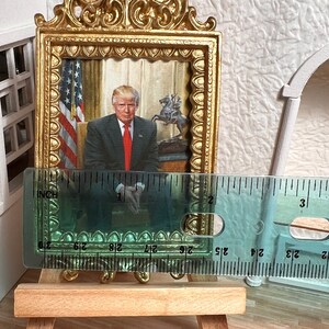 Miniature Dollhouse Room Box Wall Art Baroque Style Gold Framed ...
