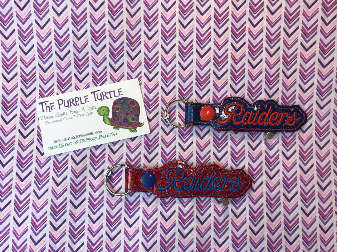 Raiders Red and Blue Key Chain Ready to Ship - Etsy