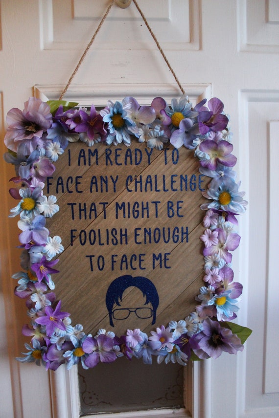 Dwight Schrute Inspired Flower Framed Sign | Etsy