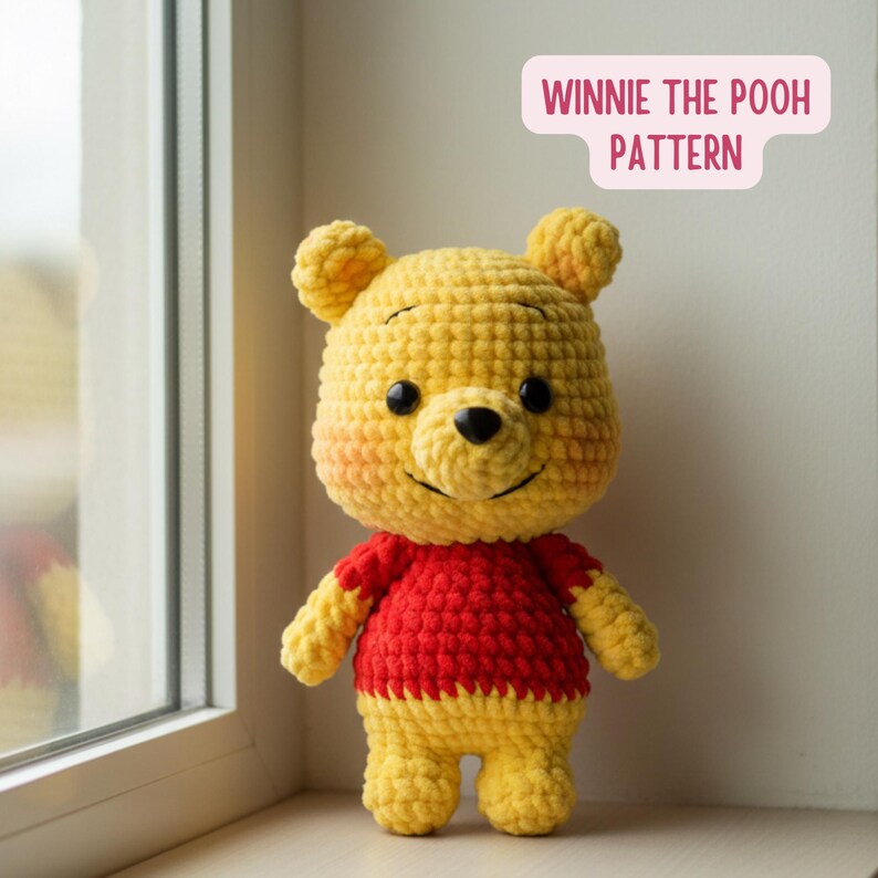 Winnie the Pooh Bear Crochet Pattern - Classic Cute Teddy Bear ...