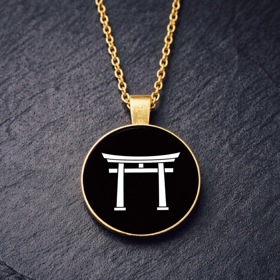 Torii Gate Necklace • Shinto Symbol Pendant • Japanese Shrine Jewellery ...