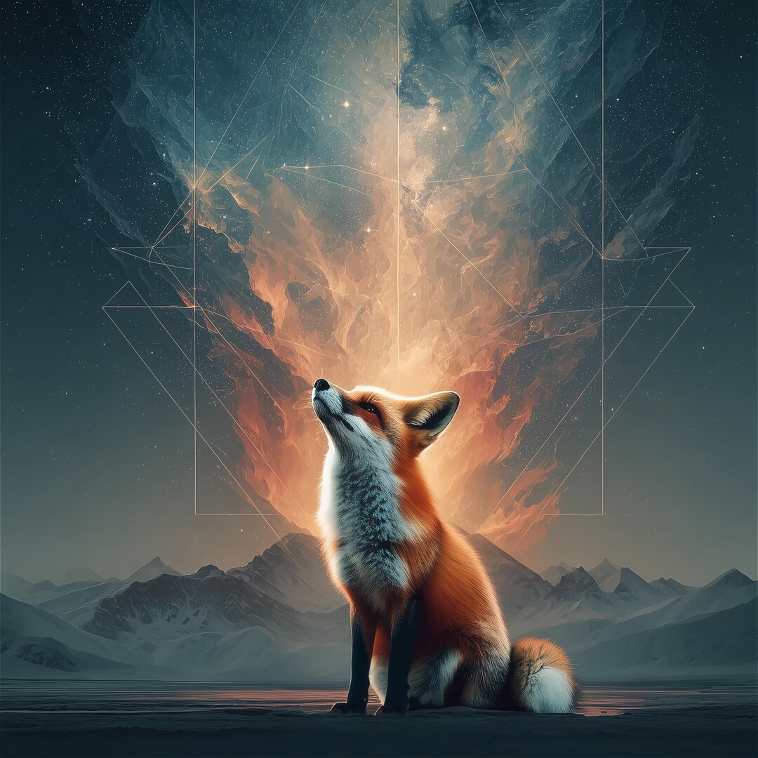 Cosmic Fox - Cinematic Surreal Fantasy Wall Art & Digital Print ...