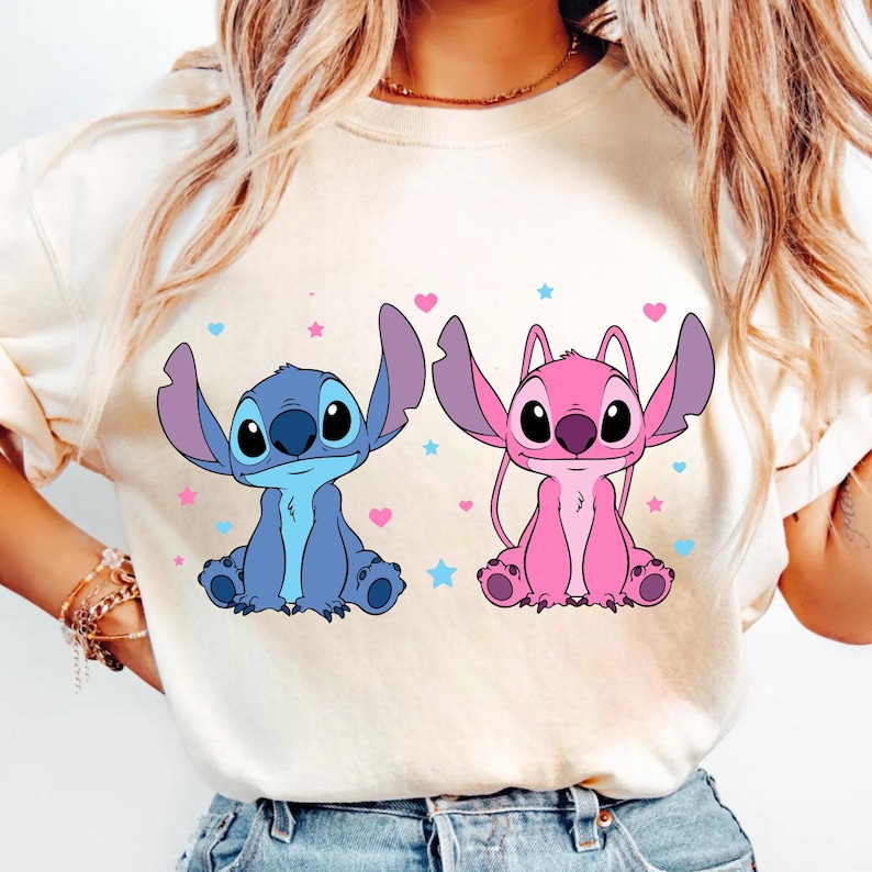 Stitch and Angel PNG Clipart, Cartoon Character Digital Download ...