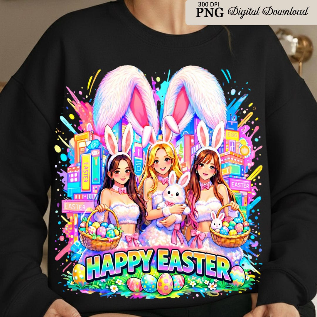 Kpop Easter Anime Girl Band PNG, Cartoon Design (digital Download) - Etsy