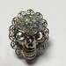 Crystal Skull Ring - Etsy