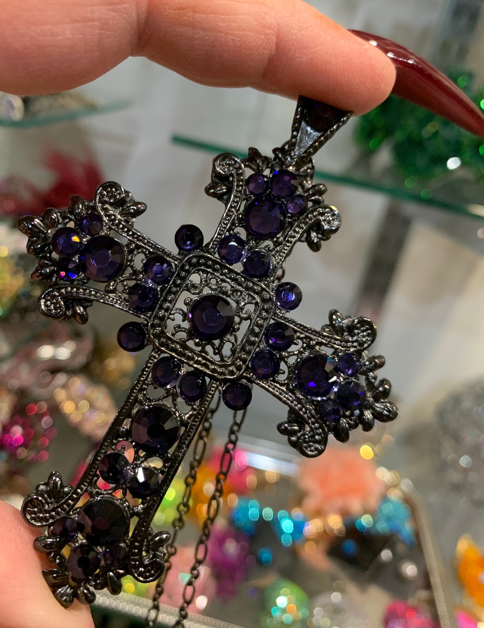 Purple Velvet Renaissance Cross - Etsy