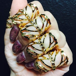 Gold Henna Leaf Tattoo Rings. Set of 5 - Etsy