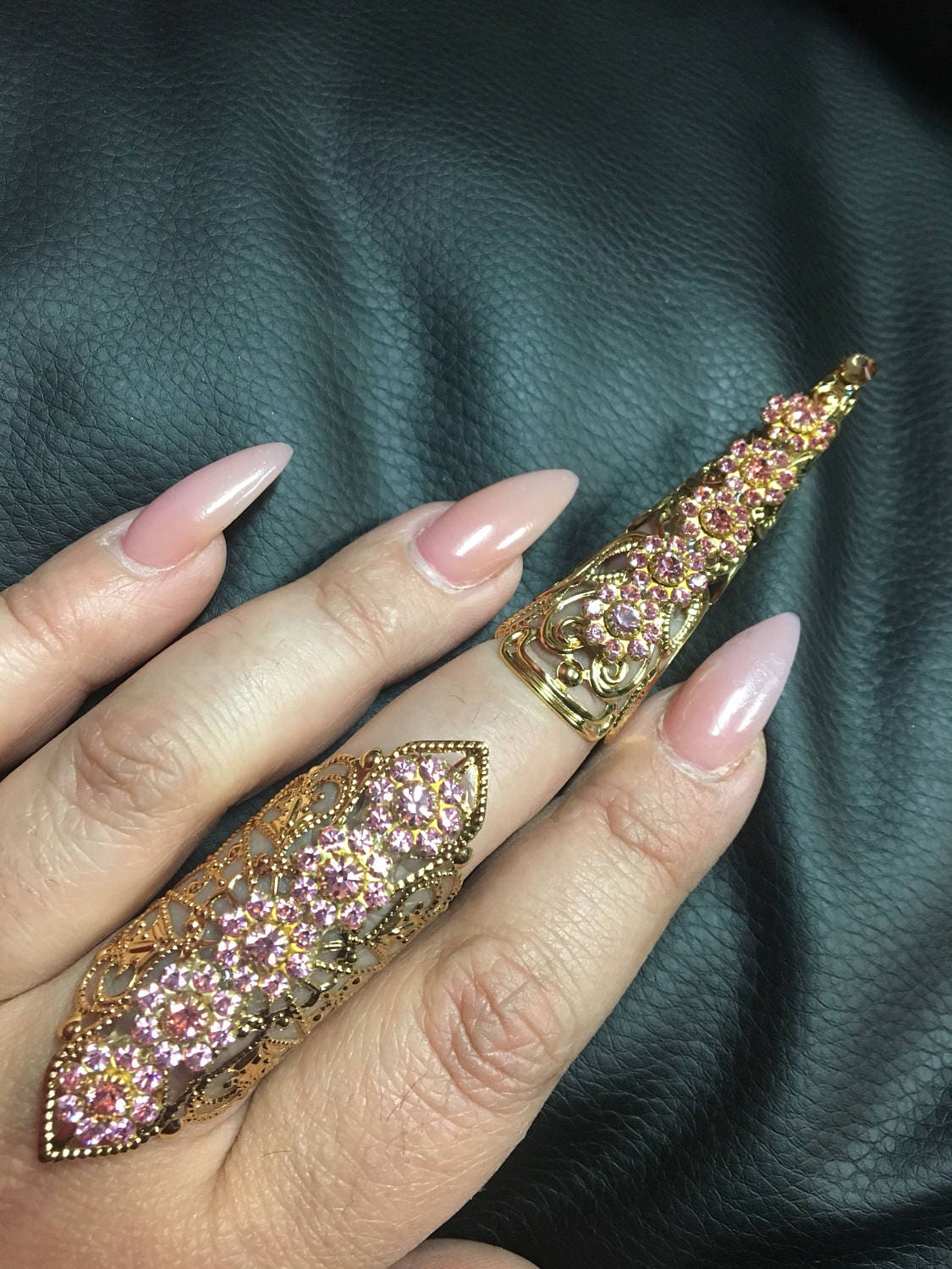 Baby pink full finger set | Etsy