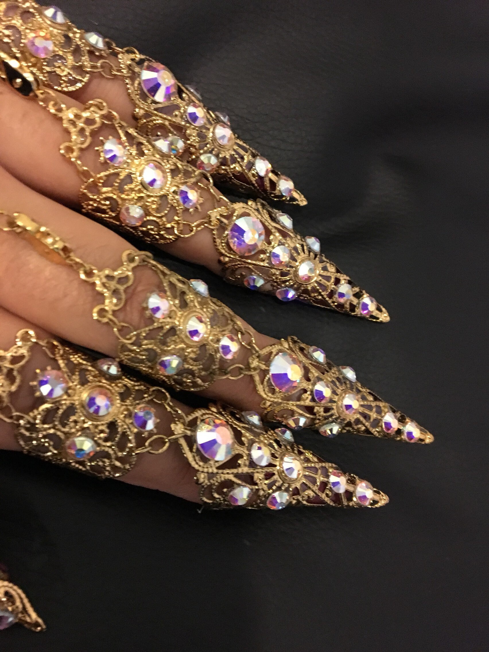 Gold Finger Glove - Etsy