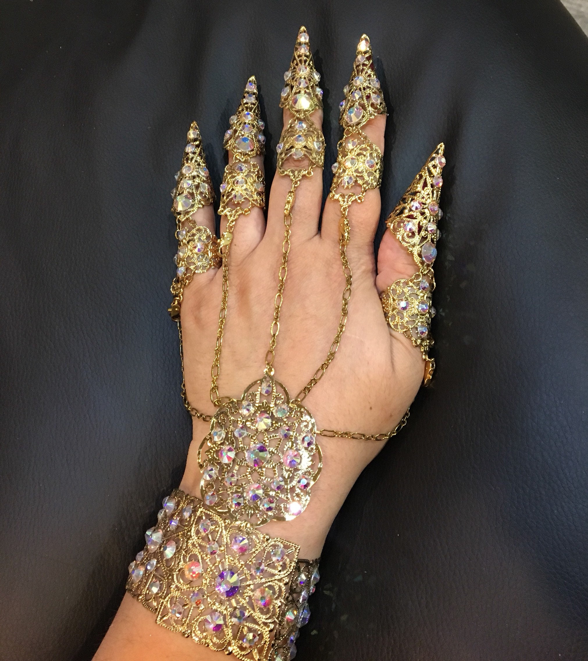 Gold Finger Glove - Etsy