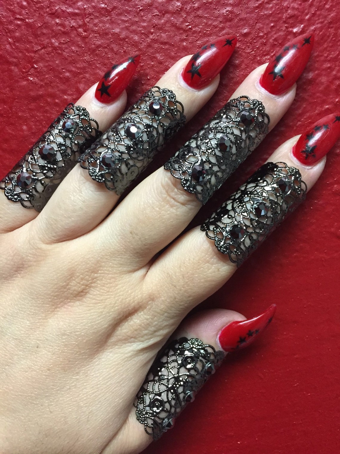 Finger lace cuffs set of 5 | Etsy