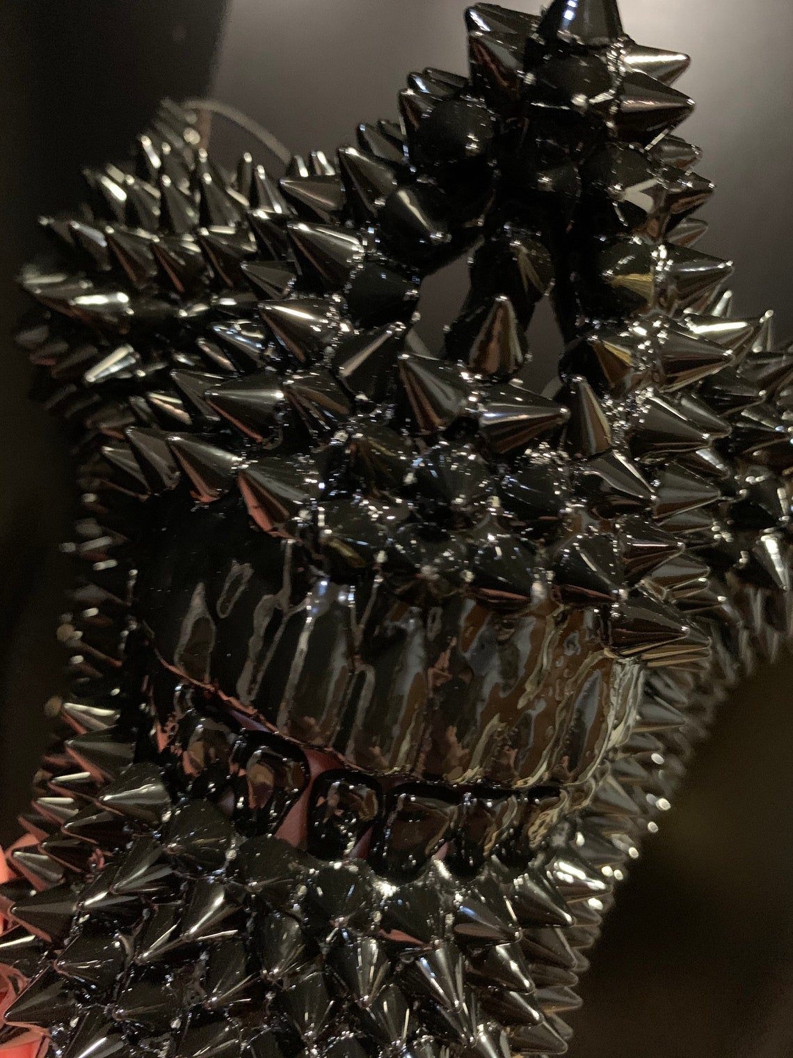 Spiked Black Mask - Etsy