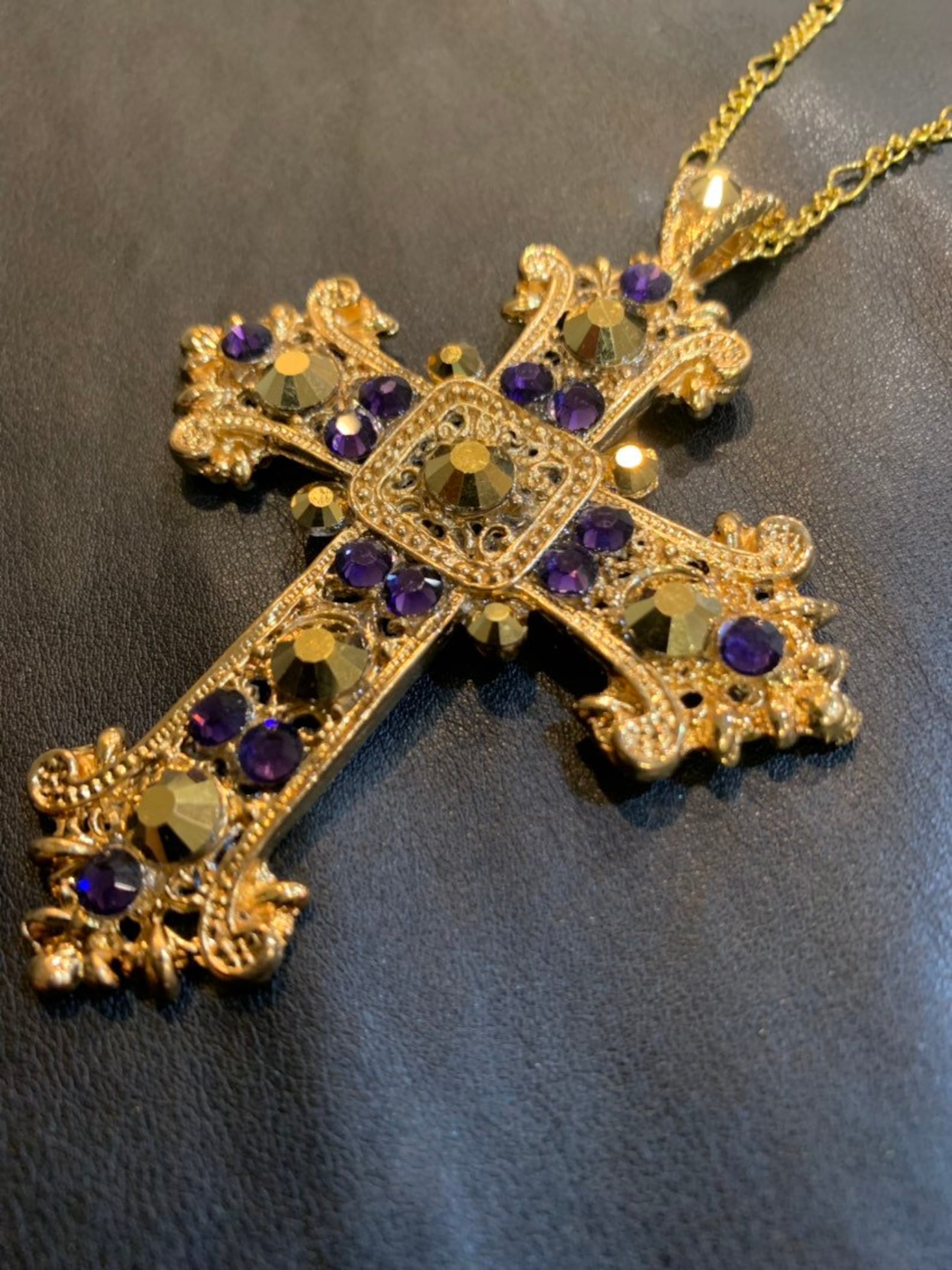 Purple and Gold Renaissance Cross - Etsy