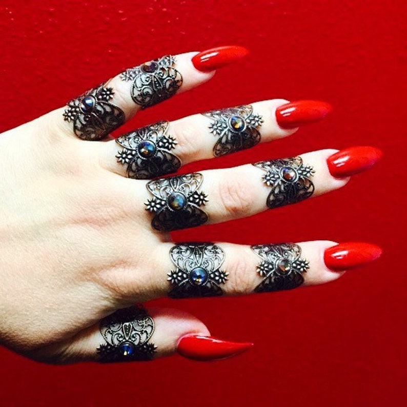 Henna Tattoo Rings. Set of 9 - Etsy