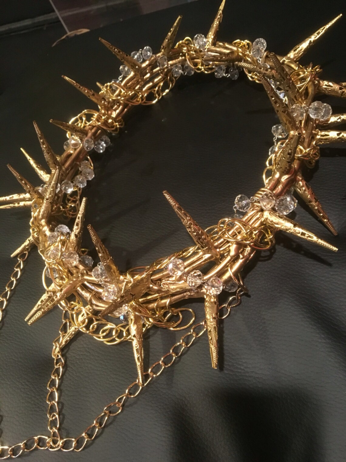 Crystal/chain Thorn Crown - Etsy