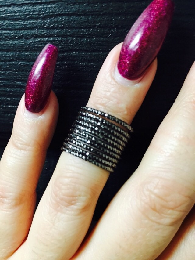 Black Stackable Rings Set of 10 - Etsy