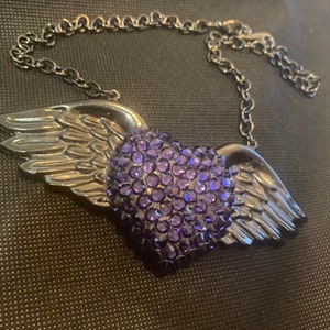 Purple Heart With Wings - Etsy
