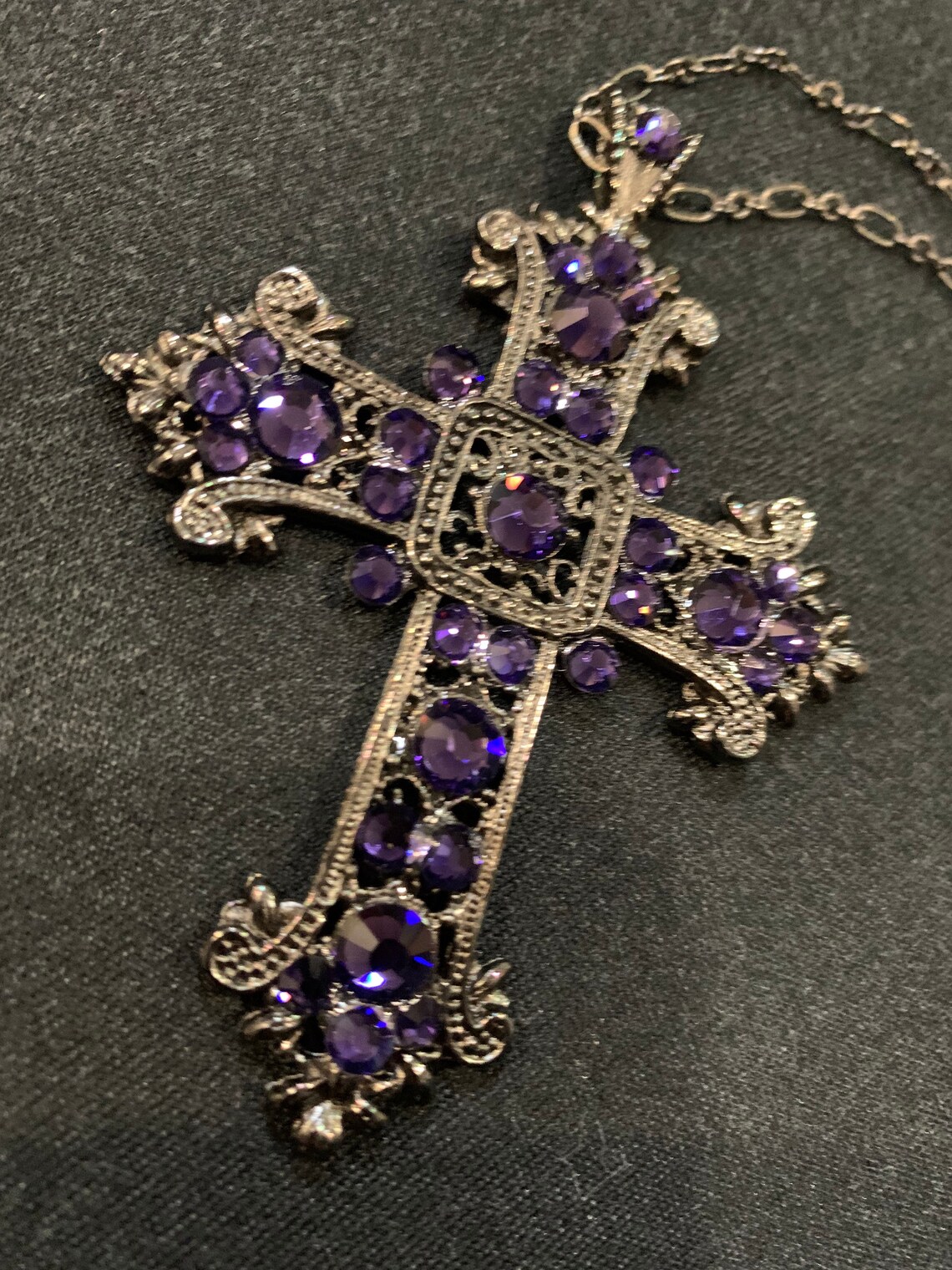 Purple Velvet Renaissance Cross - Etsy