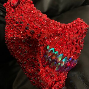 Vampire Red Crystal Mask - Etsy