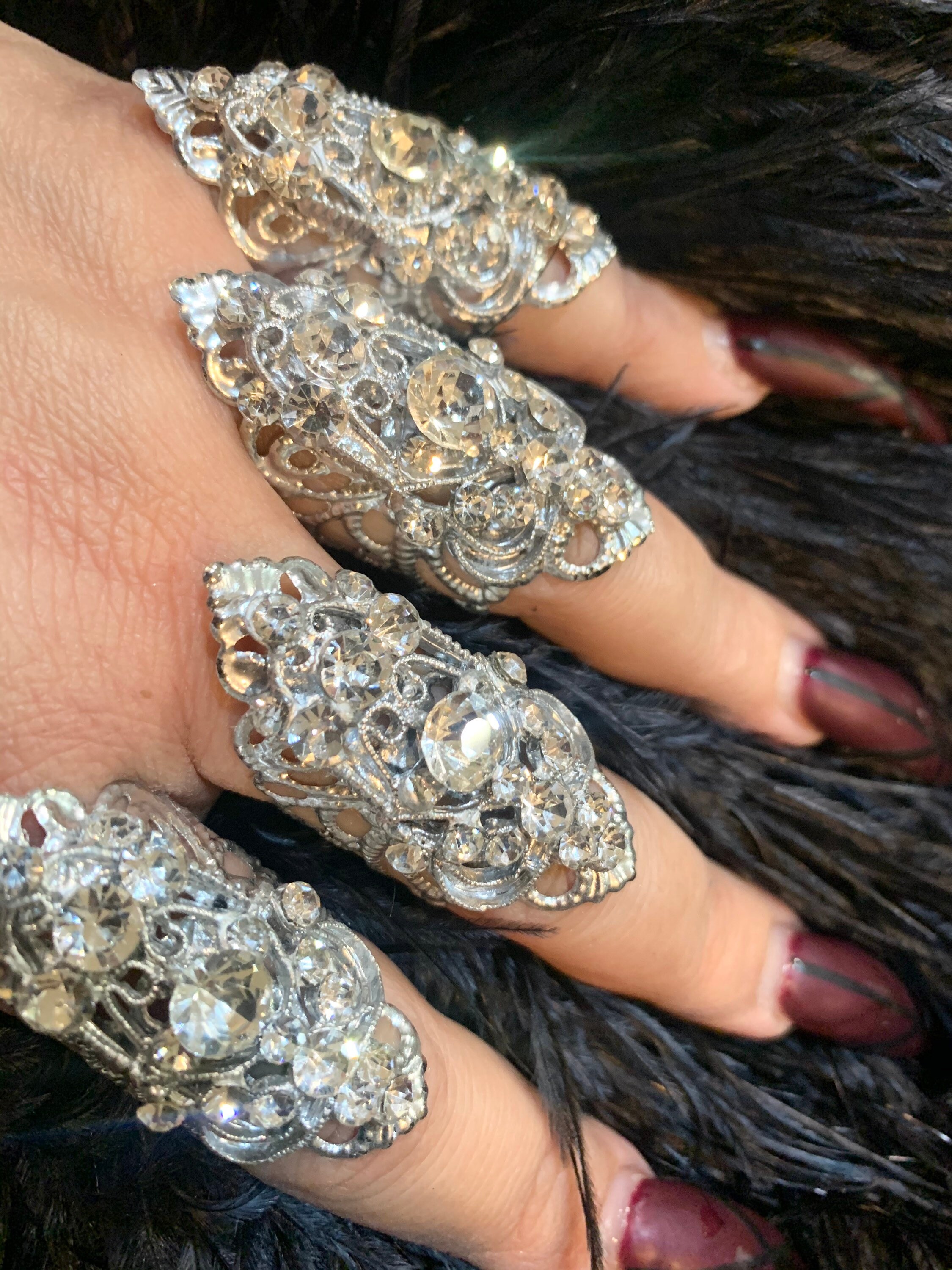 Crystal Dream Knuckle Rings. Set of 5. - Etsy