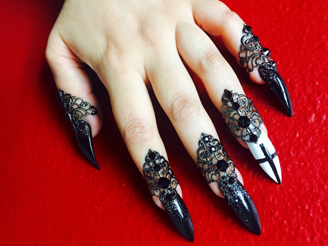 Emily Nail Tips, Set of 5 Adjustable Rings - Etsy