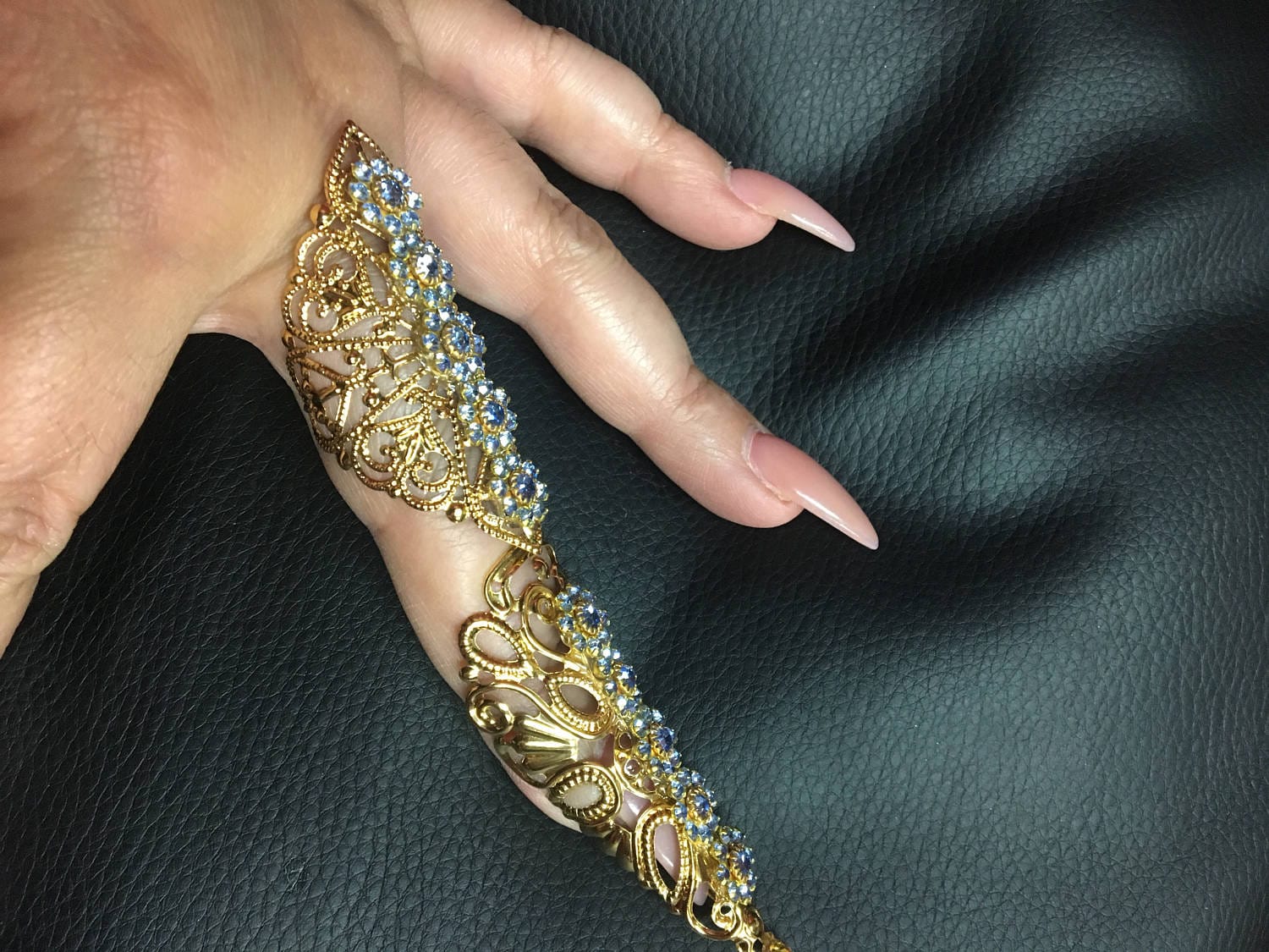 Baby Blue Full Finger Ring Set - Etsy