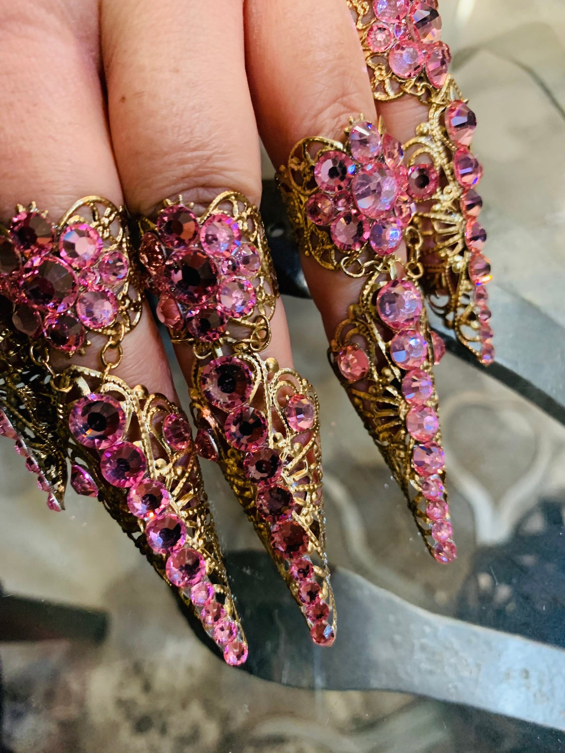 Pink Rings Set of 10 - Etsy