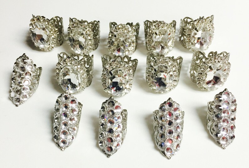 Crystal Henna Adjustable Rings With Tips. - Etsy