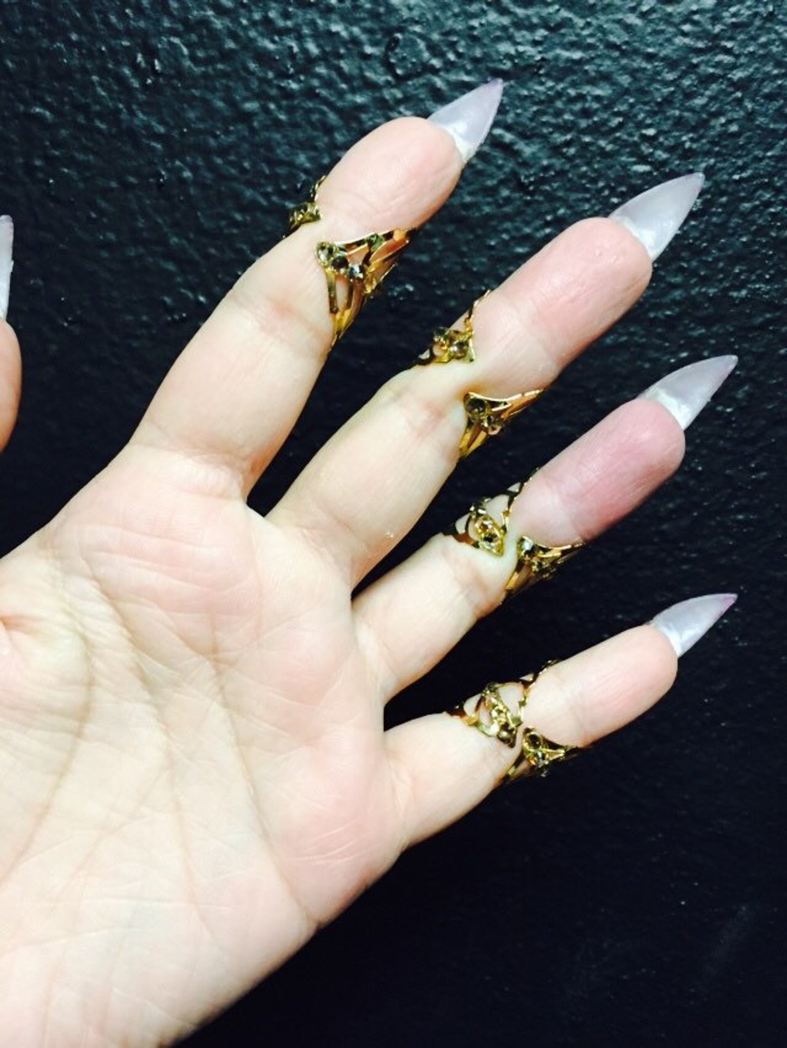 Gold Henna Leaf Tattoo Rings. Set of 5 - Etsy