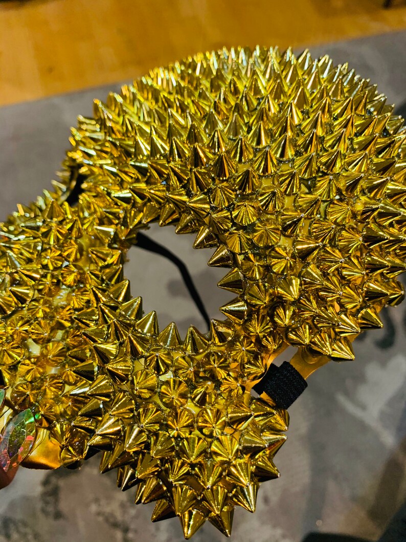 Gold Spiked Skull Mask - Etsy