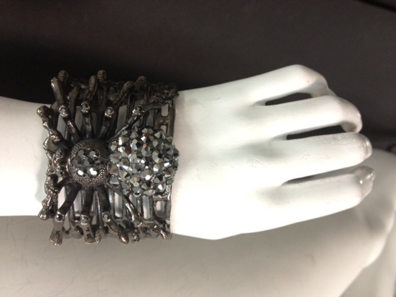 Spider Cuff to Match Pendant Black Spider Seen on Pretty - Etsy