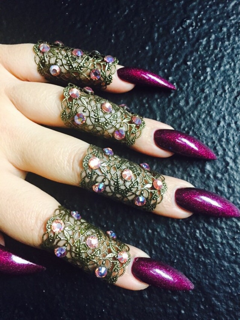 Flower power finger cuffs set of 5 | Etsy