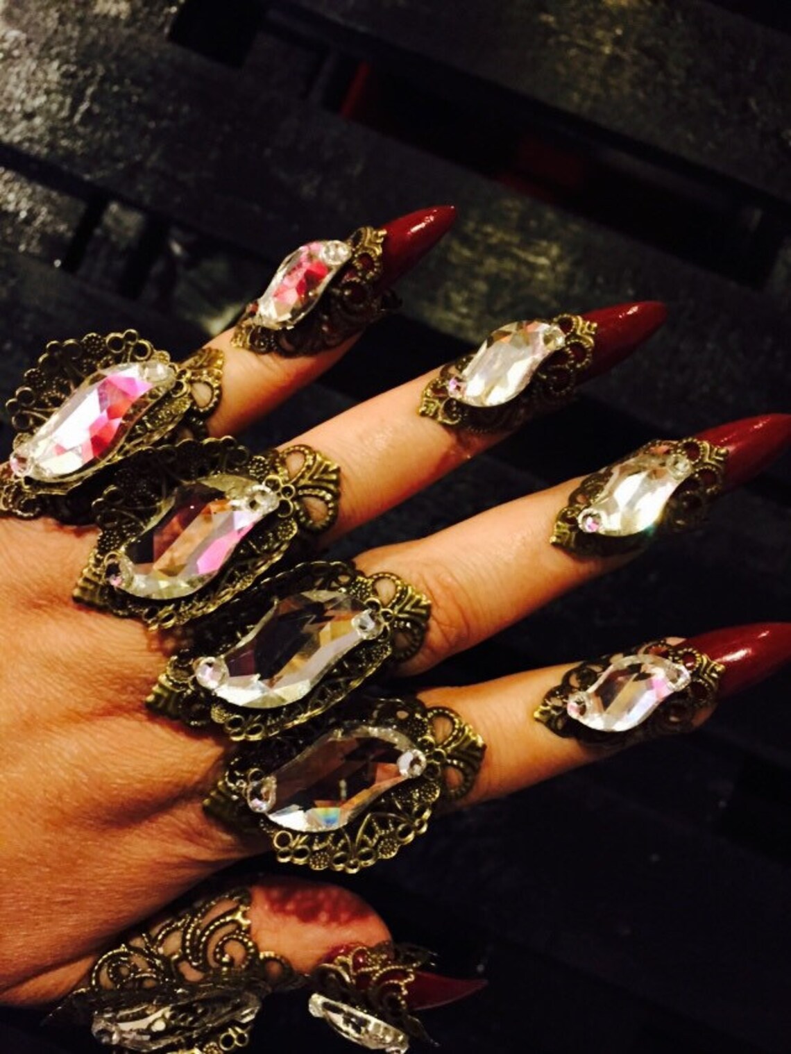 Ice Crystal Glove Rings | Etsy