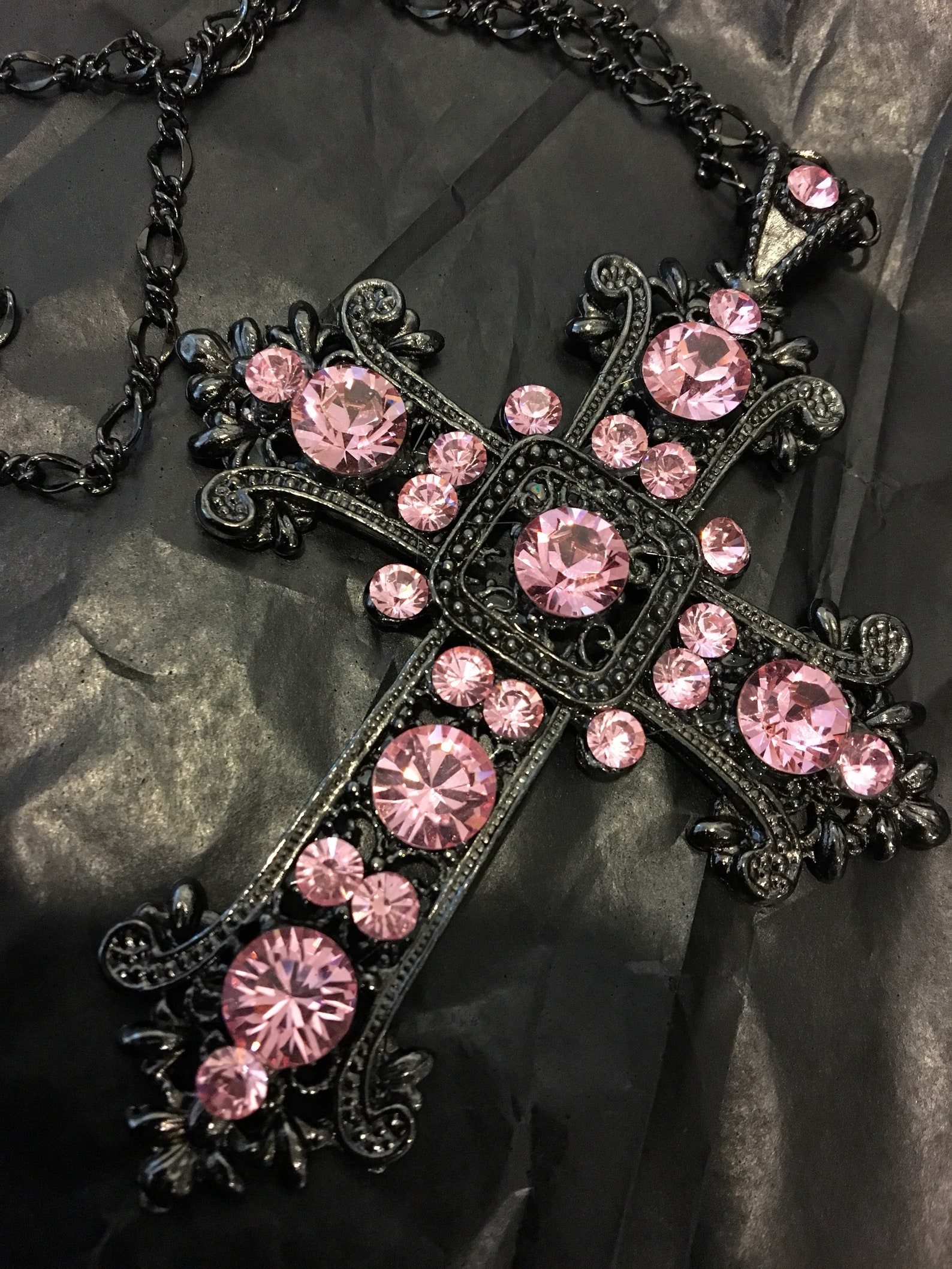 Pretty in Pink Renaisance Cross - Etsy