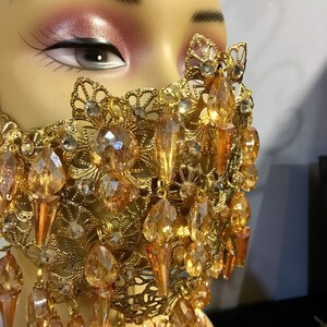 Golden Crystal Mask - Etsy